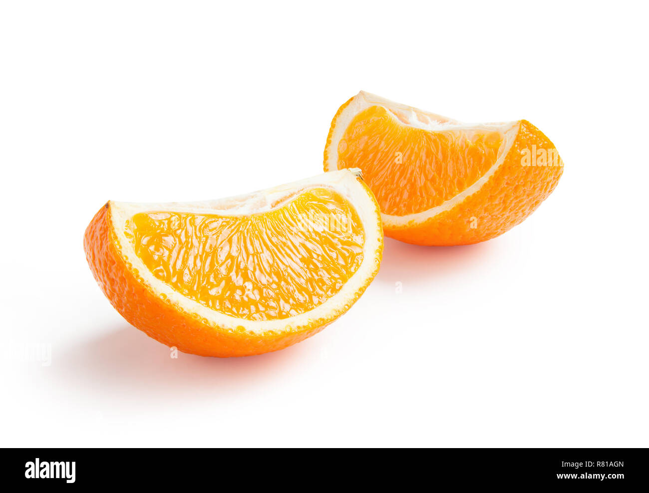 Orange. Ripe fresh orange slice isolated on white background Stock Photo - Alamy