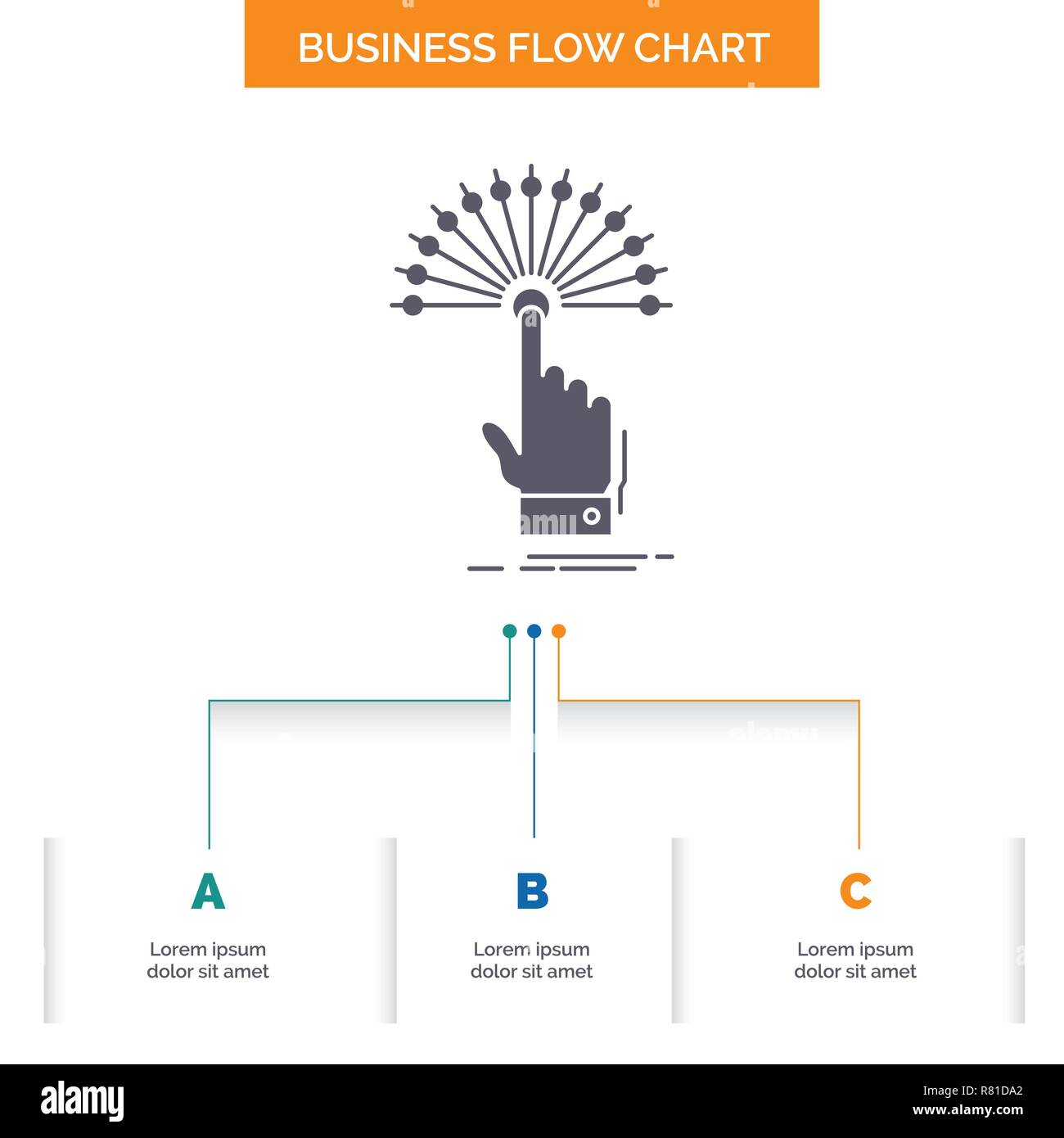 reach, Touch, destination, digital, analytic Business Flow Chart Design ...