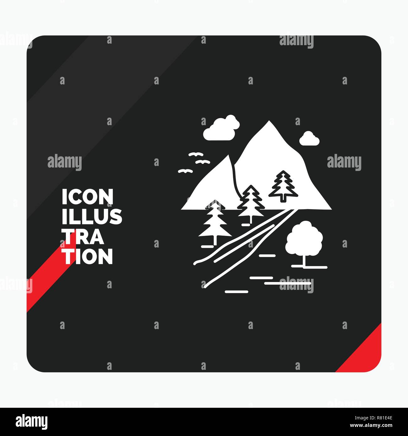 Red rocks tree Stock Vector Images - Alamy