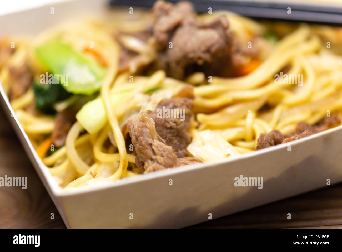 Chinese pork fried rice in lunchbox with chopsticks Stock Photo - Alamy