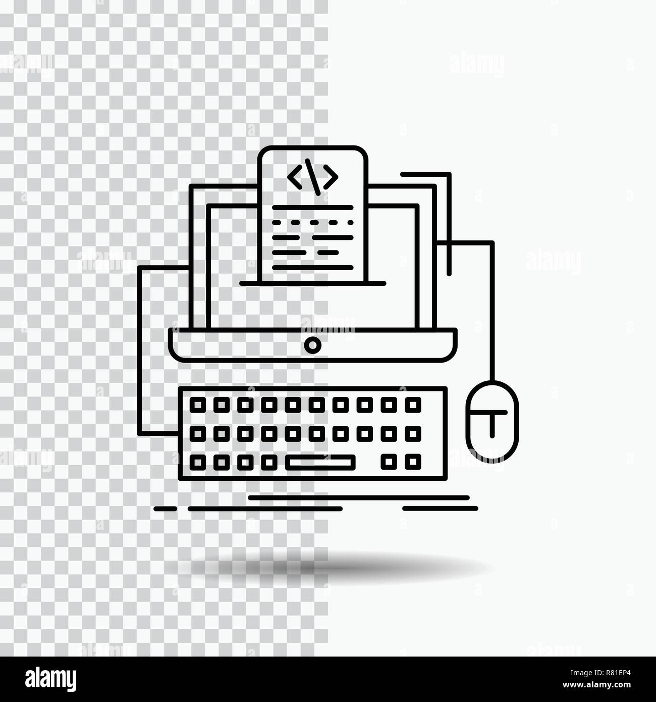 Coding Screen Black Stock Vector Images Alamy