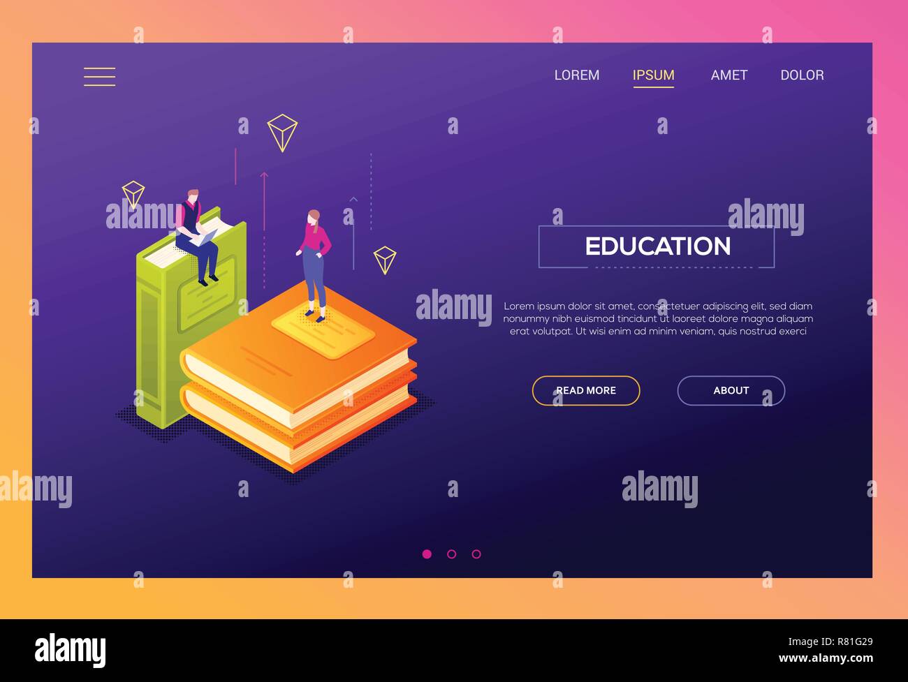 Modern online education concept Stock Vector Images - Alamy