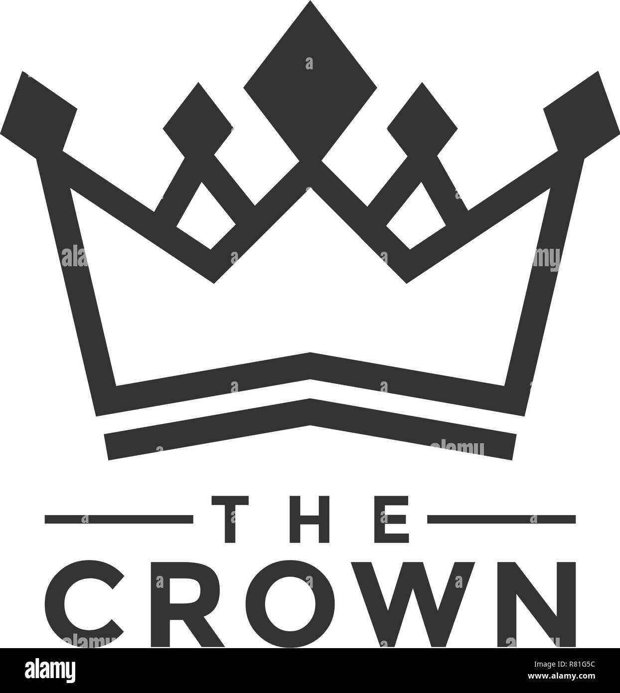 Crown logo Black and White Stock Photos & Images - Alamy