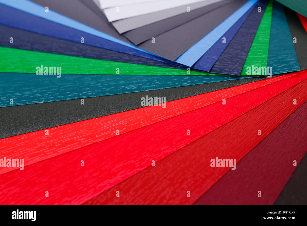 Wood coating color samples closeup picture Stock Photo - Alamy