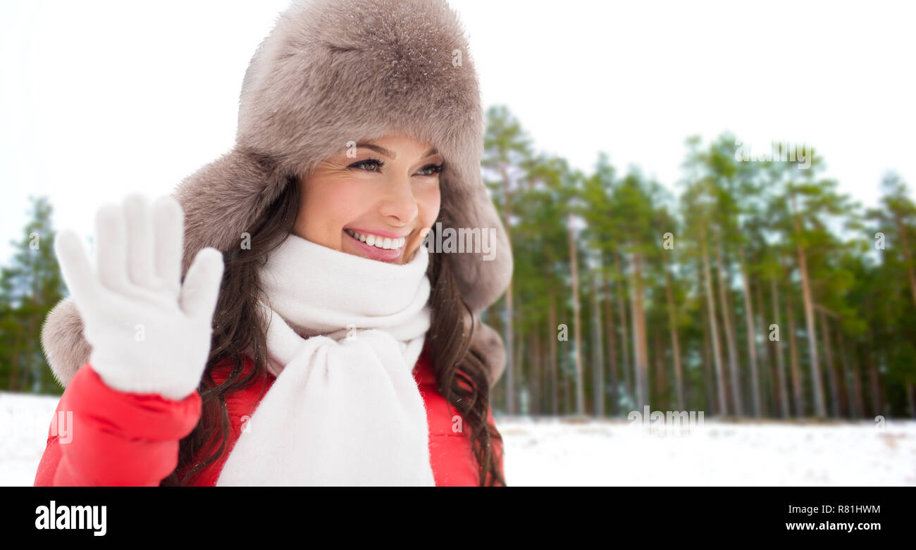 Waving with hat hi-res stock photography and images - Alamy