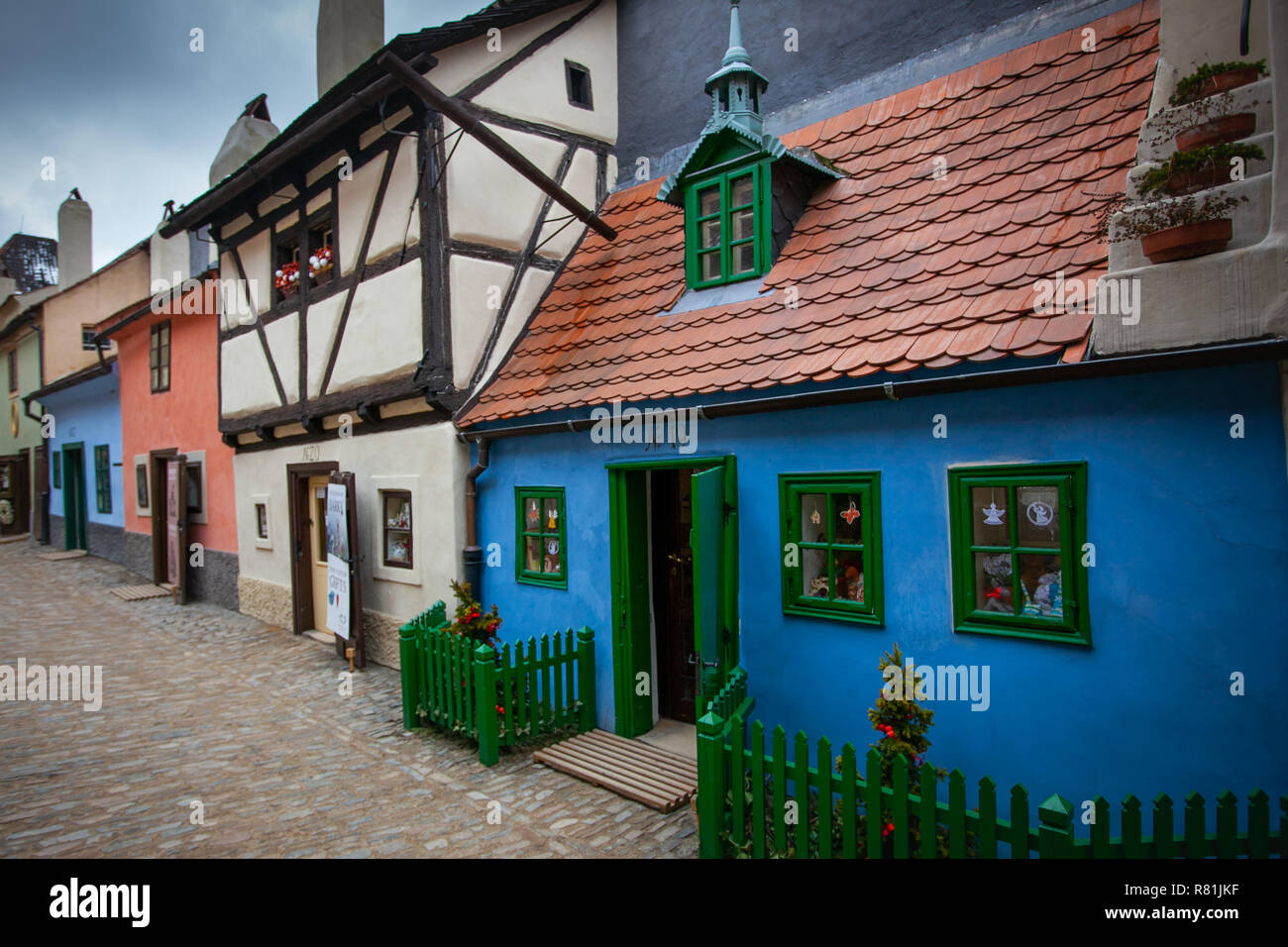 Prague, Czech Republic - Golden Lane from Prague Castle Stock Photo - Alamy