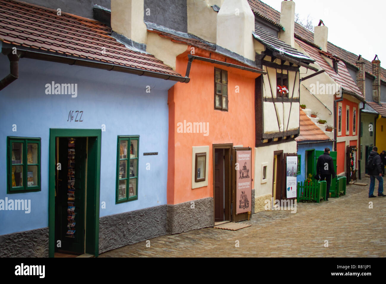 Prague, Czech Republic - Golden Lane from Prague Castle Stock Photo - Alamy