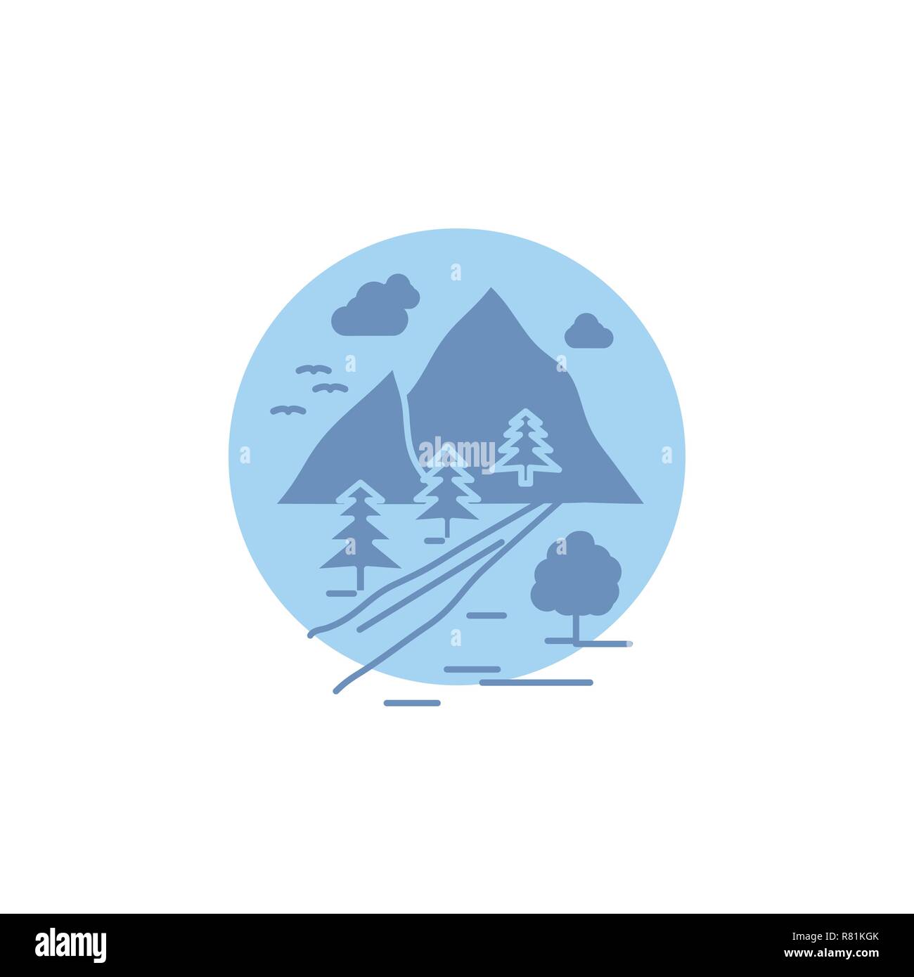 Mountains hill rocks valley Stock Vector Images - Alamy