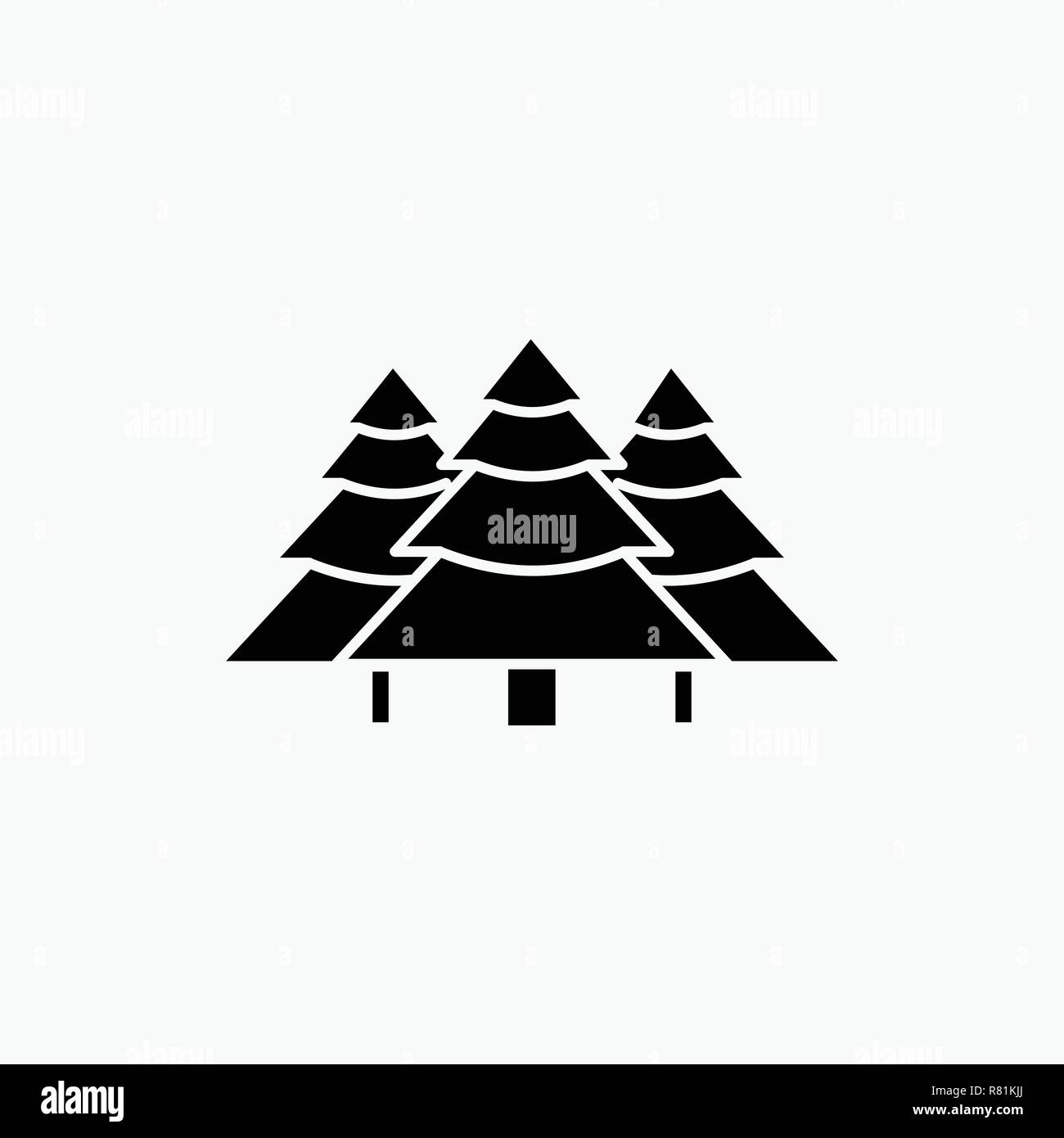 forest, camping, jungle, tree, pines Glyph Icon. Vector isolated ...