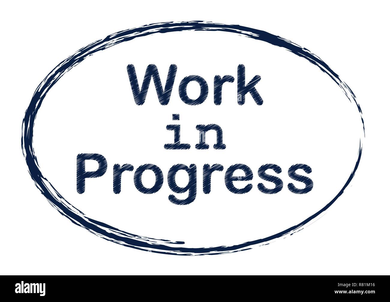 Work in progress Business concept Vector illustration for design Stock ...