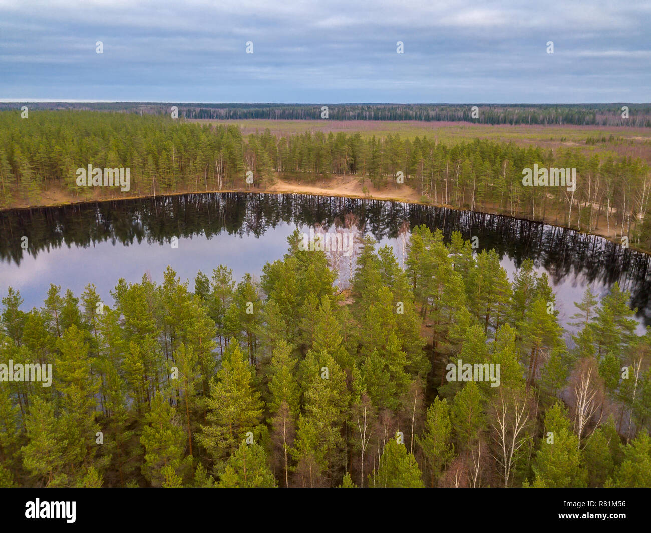 Drone overcast weather landscape hi-res stock photography and images ...