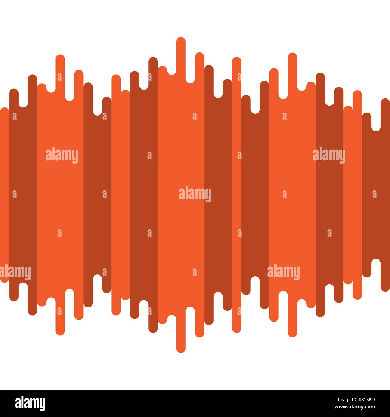 Abstract orange vertical brush lines isolated on white background Stock ...