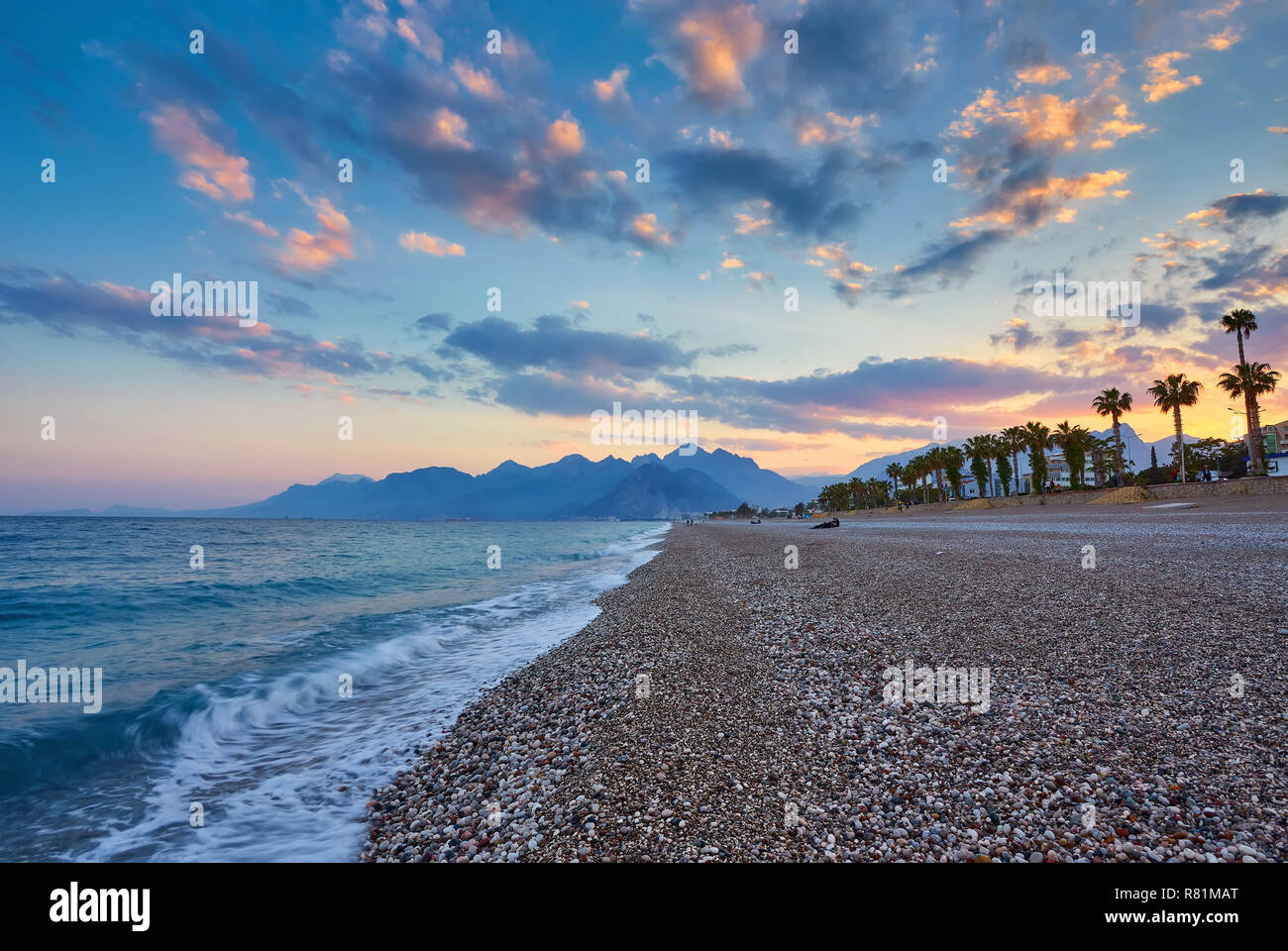 Antalya konyaalti beach and taurus mountains. Turkey Stock Photo - Alamy