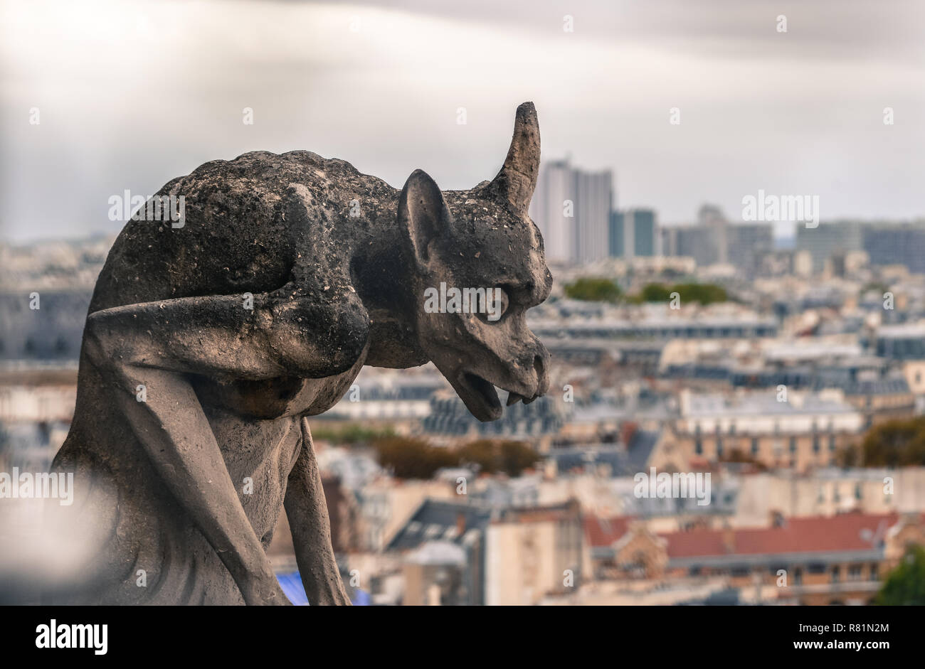 Chimera (Gargoyle) of the Cathedral of Notre Dame de Paris (France ...