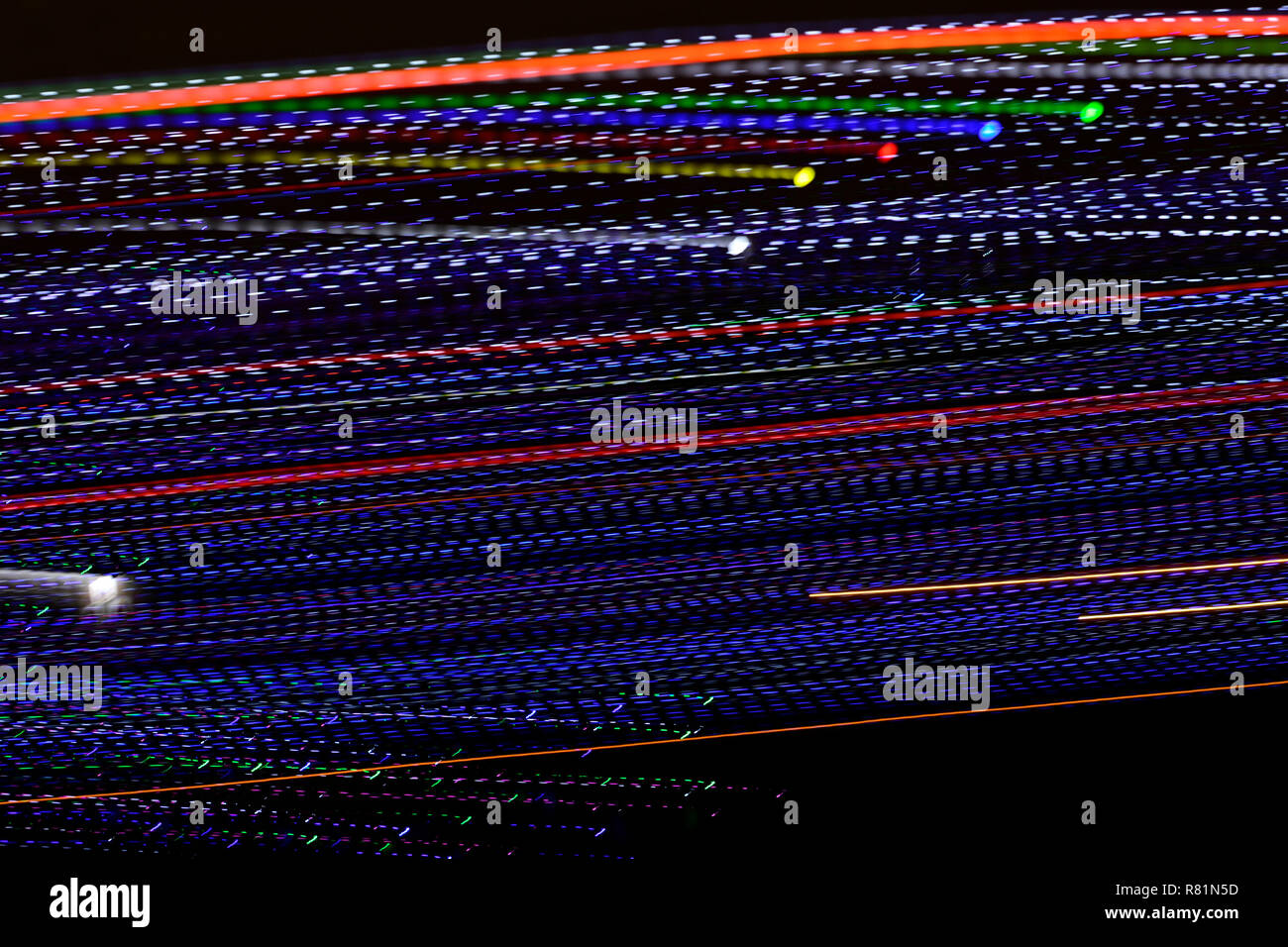 Abstract multi color line background against black background Stock ...