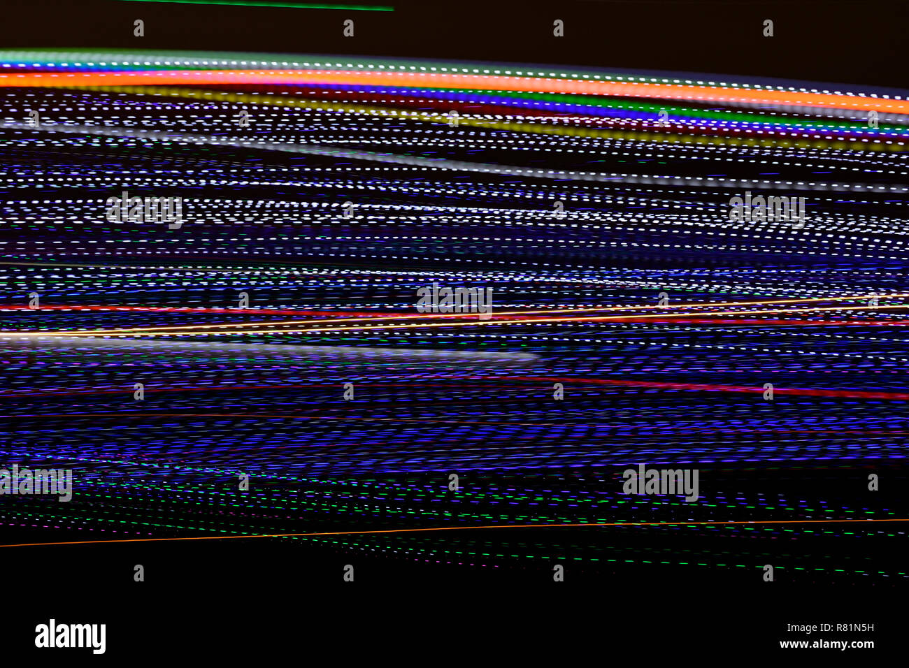 Abstract multi color line background against black background Stock ...