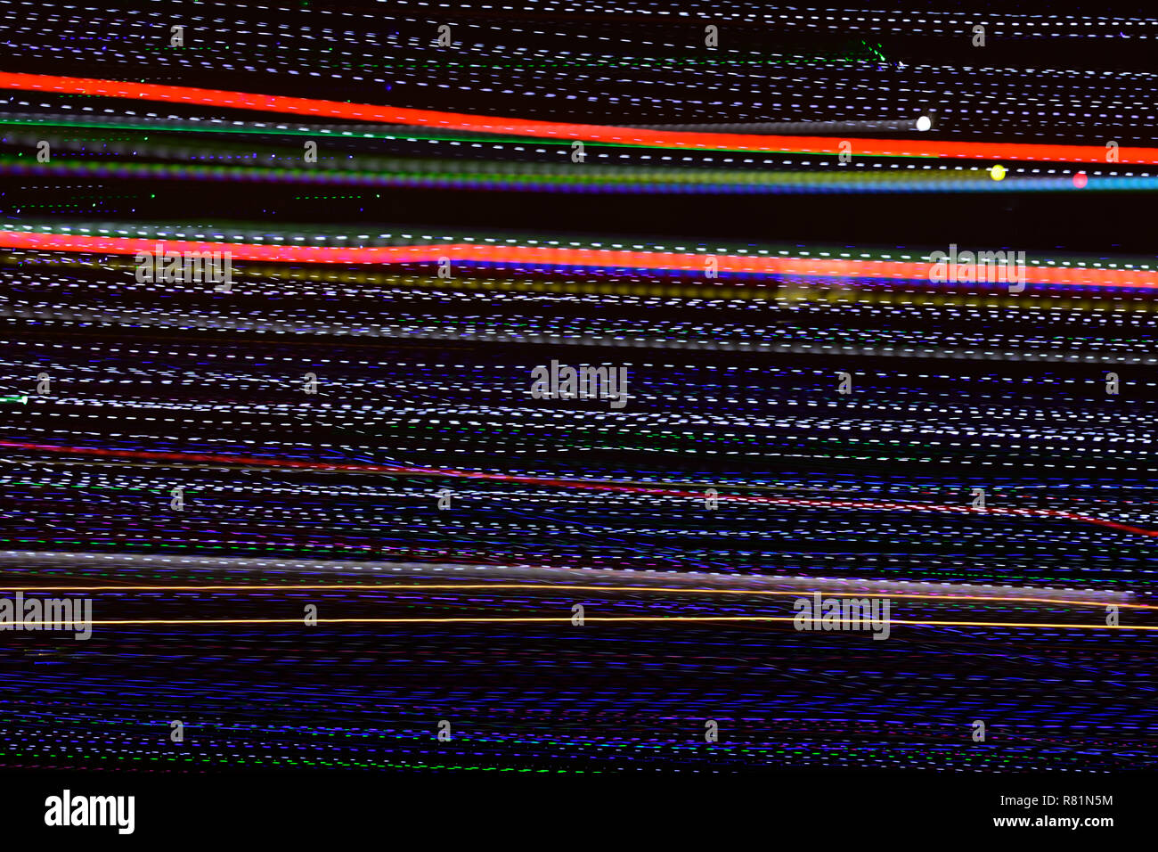 Abstract multi color line background against black background Stock ...