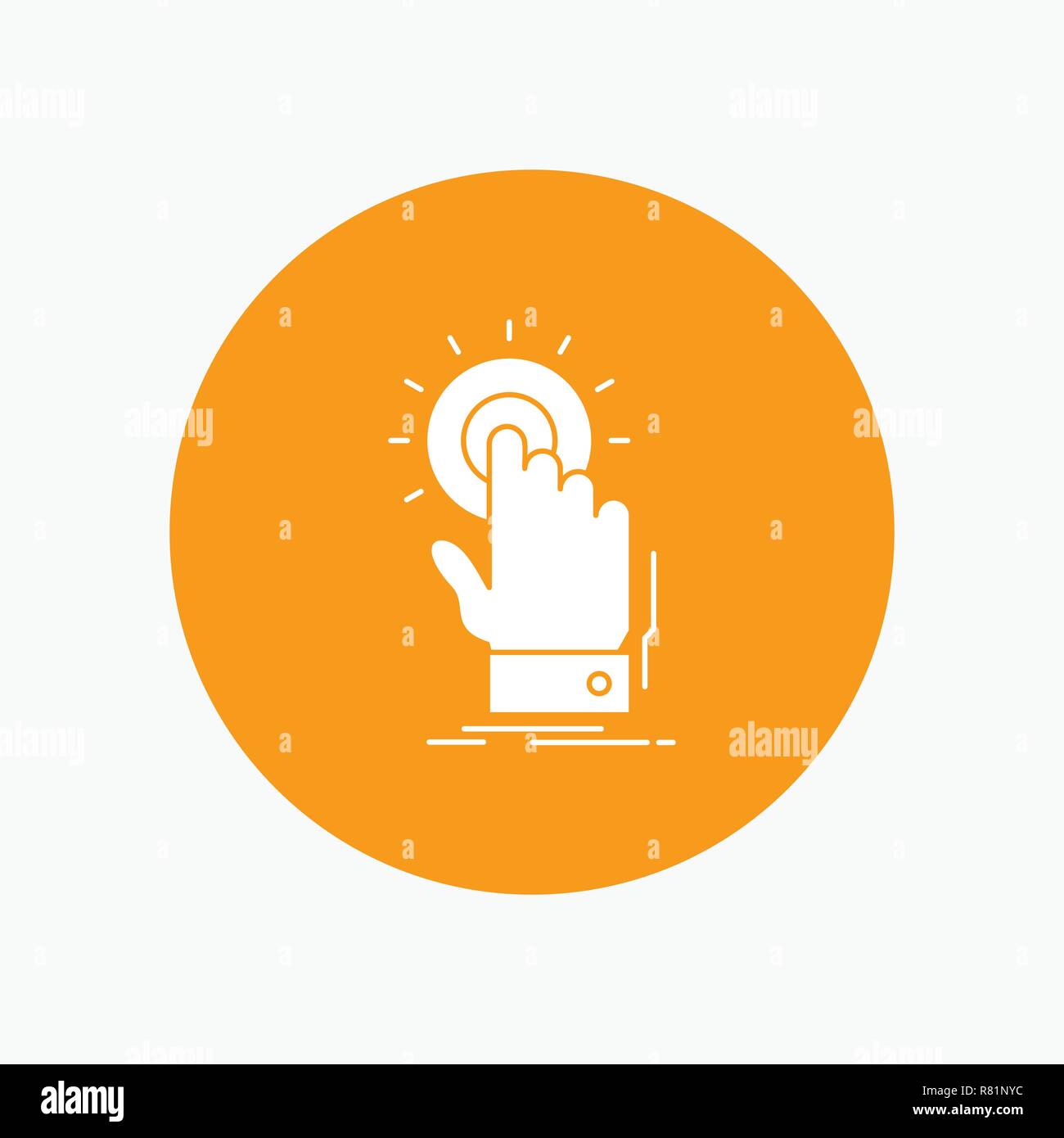 Man pressing start button on Stock Vector Images - Alamy