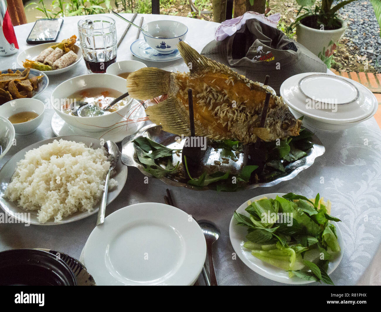 Meal set for tourists in Mr Kiet's historic house oldest house in Cai ...