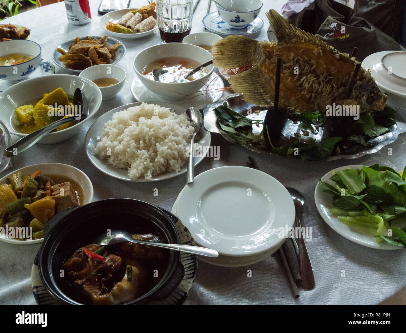 Meal set for tourists in Mr Kiet's historic house oldest house in Cai ...