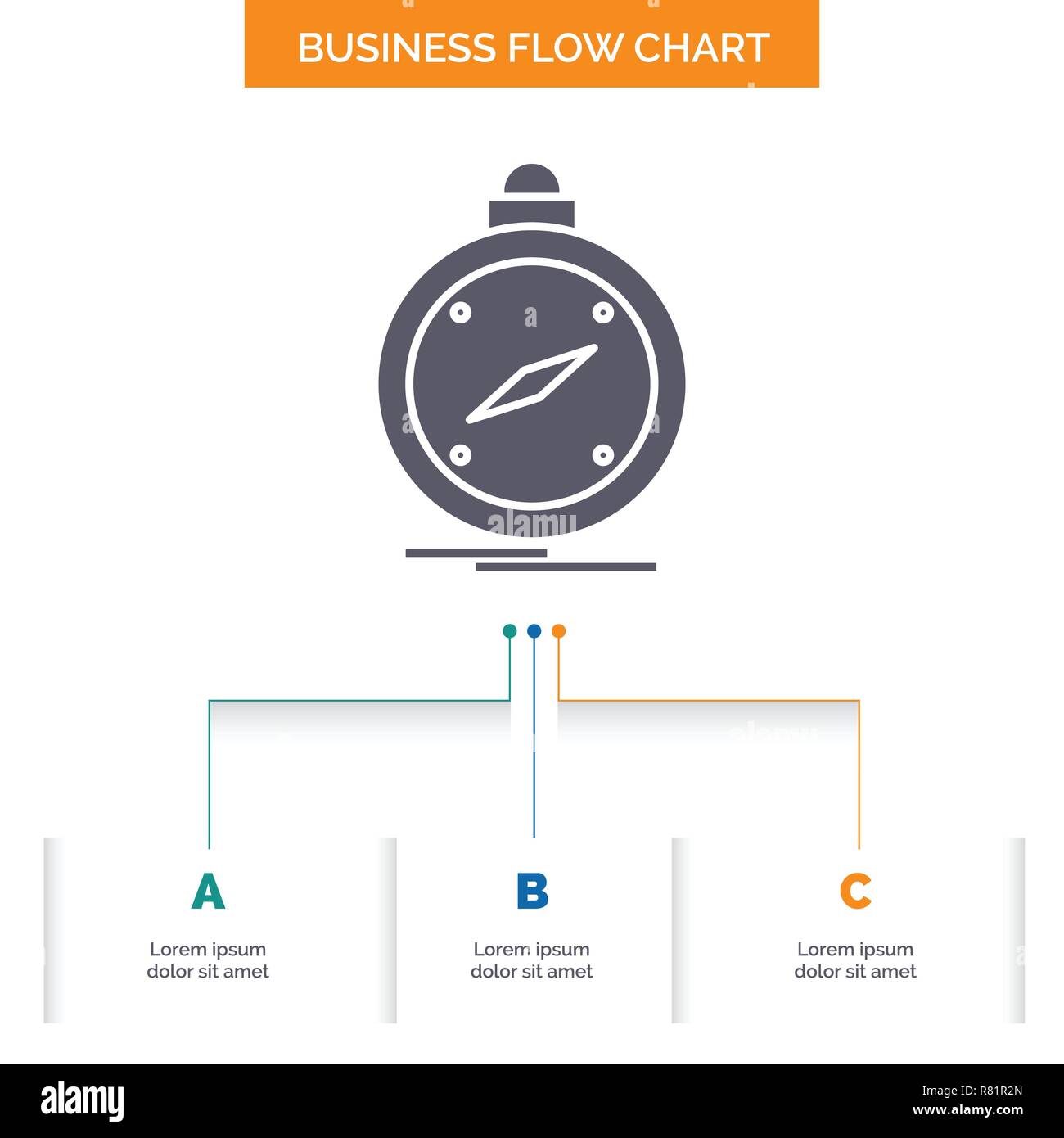 compass, direction, navigation, gps, location Business Flow Chart ...