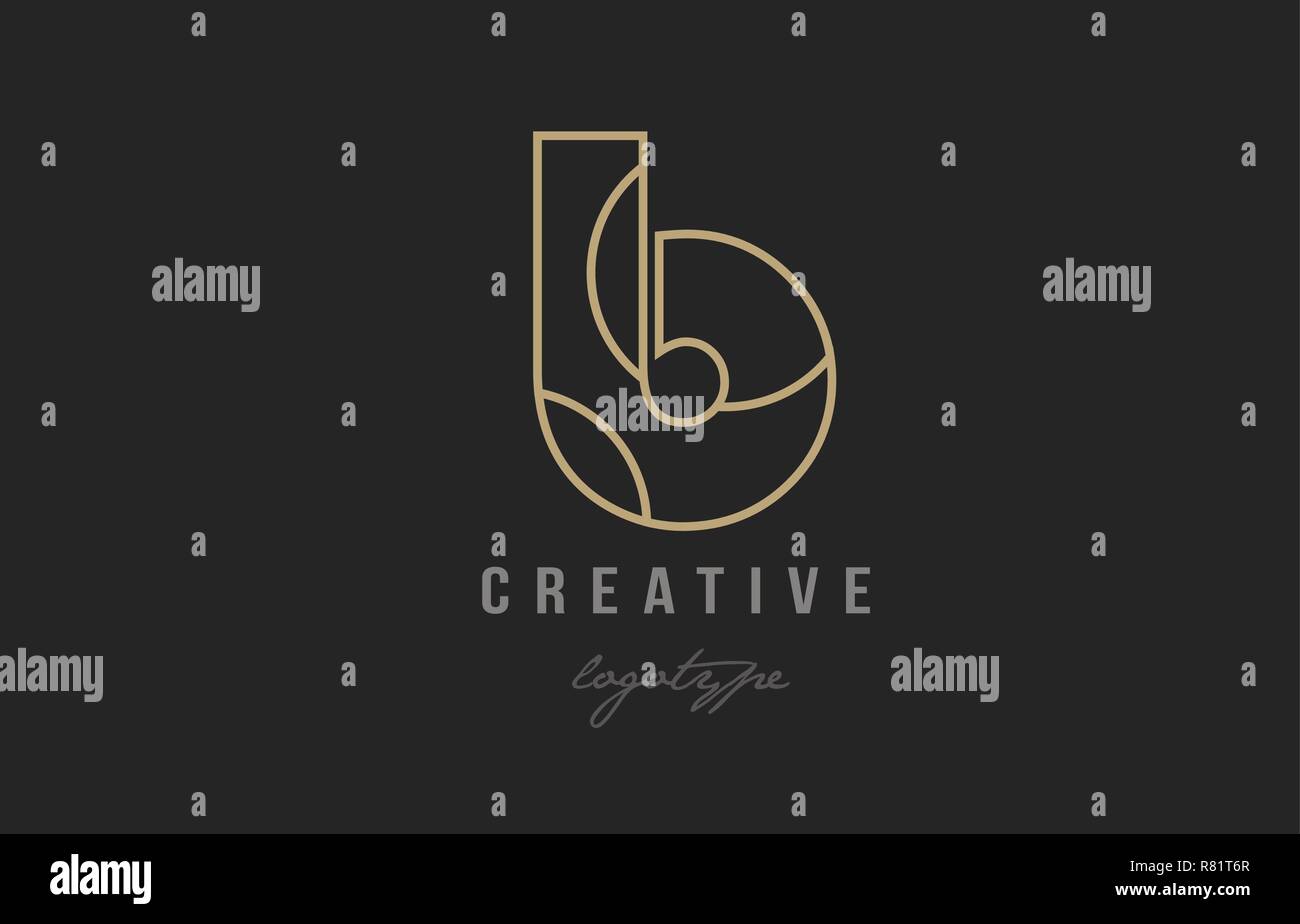 black and yellow gold alphabet letter b logo design suitable for a company or business Stock ...