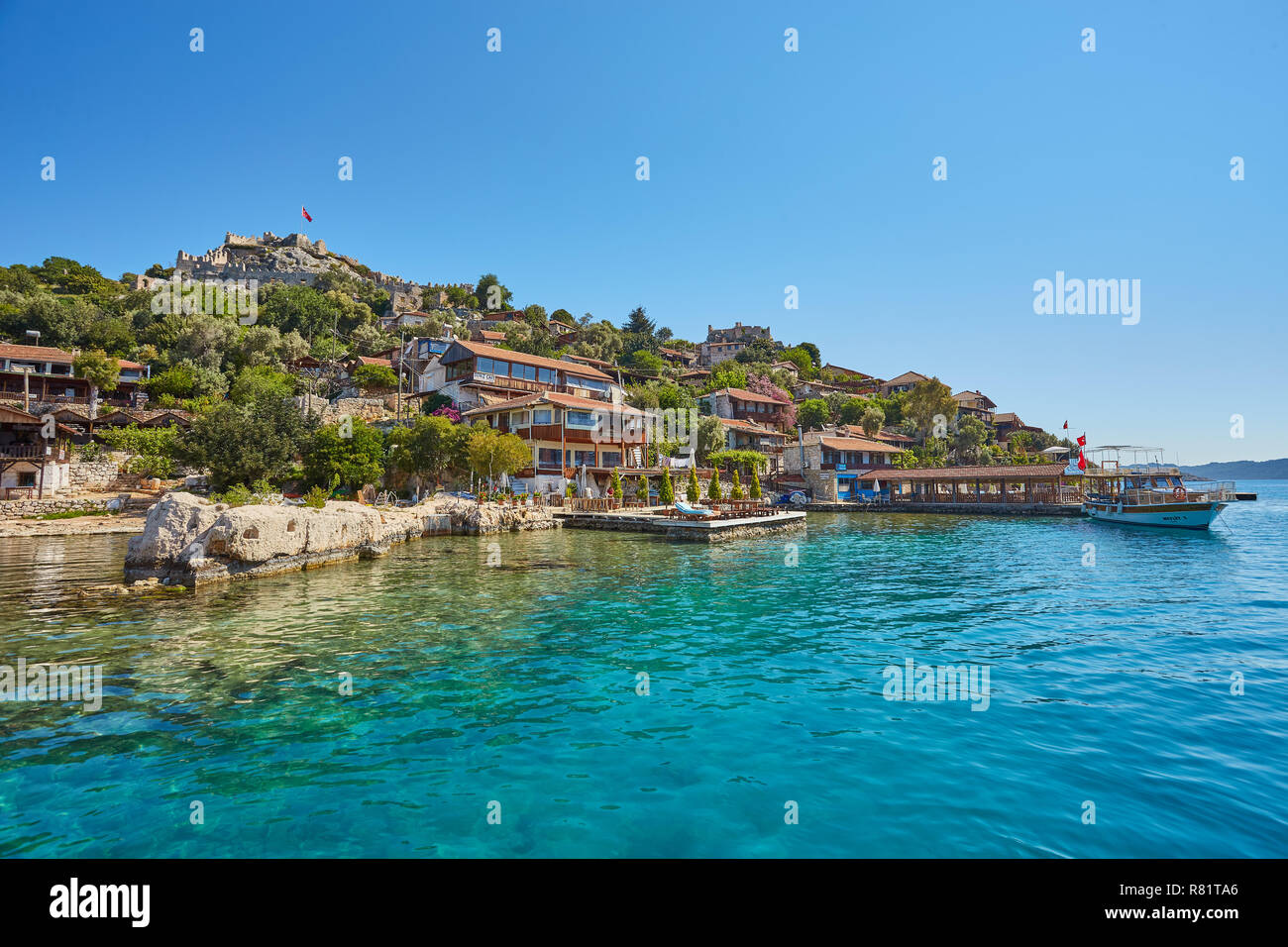 Simena castle near Kekova island in Turkey Stock Photo - Alamy