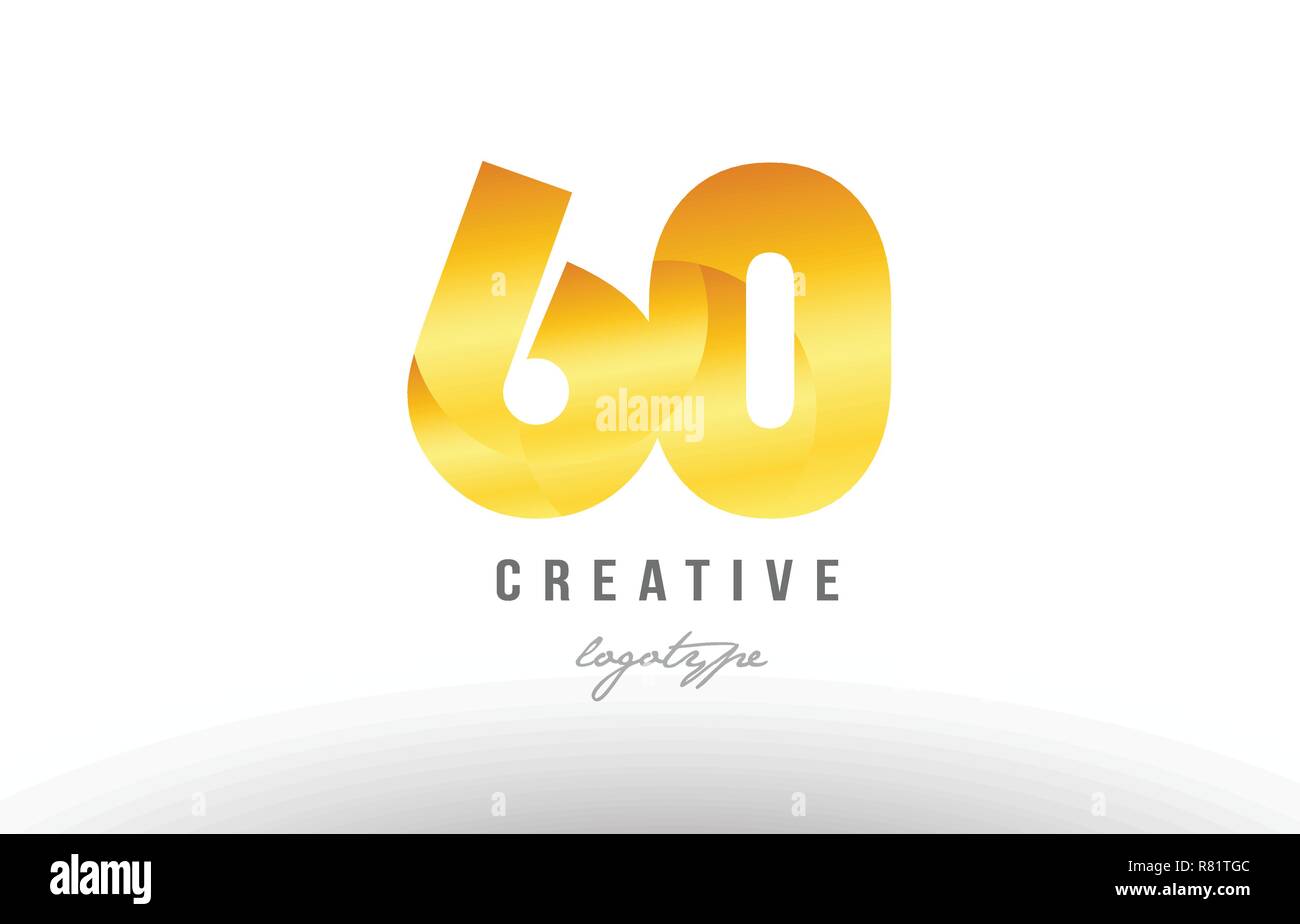 Golden number 60 Stock Vector Images - Alamy