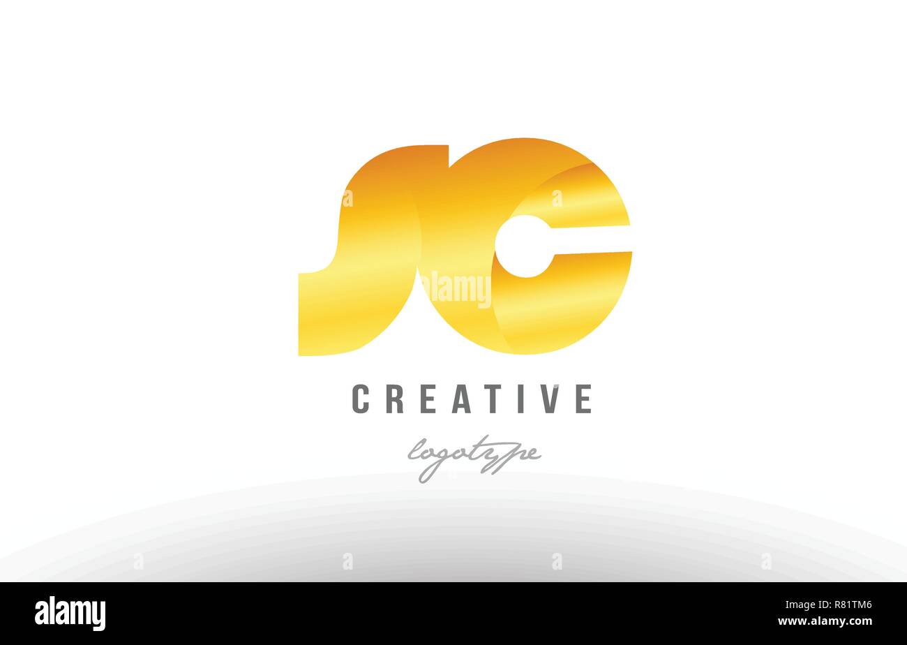 Design of alphabet letter logo combination sc s c with gold golden ...