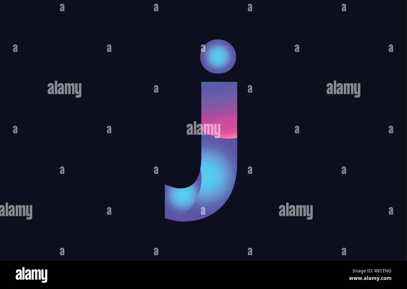 Design of alphabet letter j pink blue gradient color suitable as a logo ...