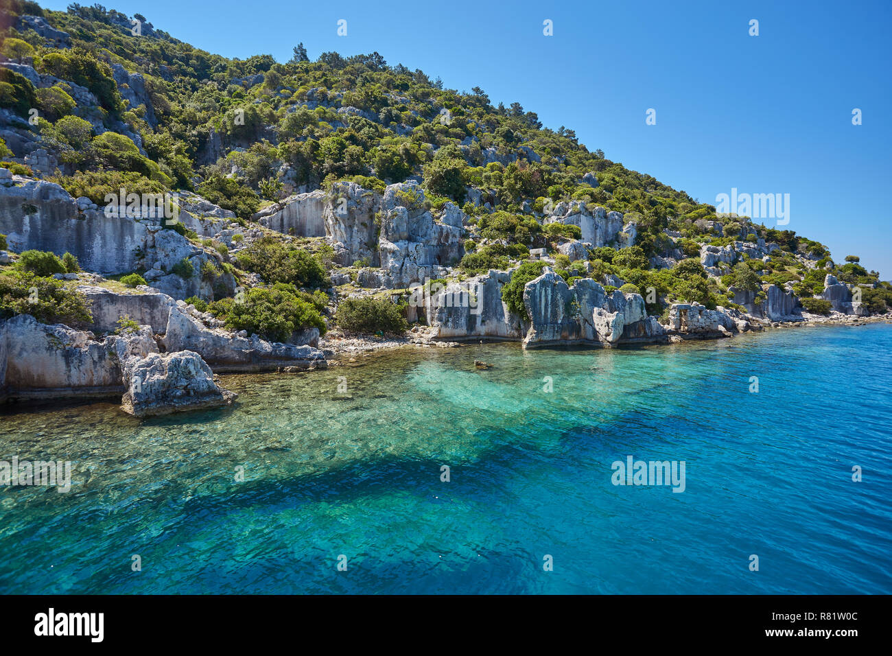 Sea beach in Turkey. Beautiful summer landscape Stock Photo - Alamy