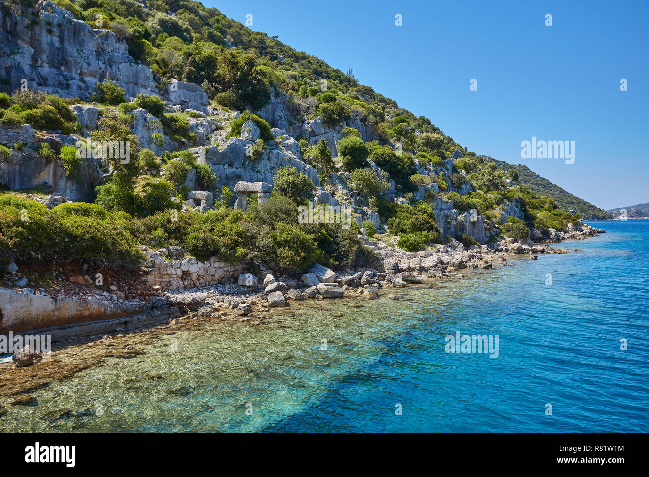 Sea beach in Turkey. Beautiful summer landscape Stock Photo - Alamy