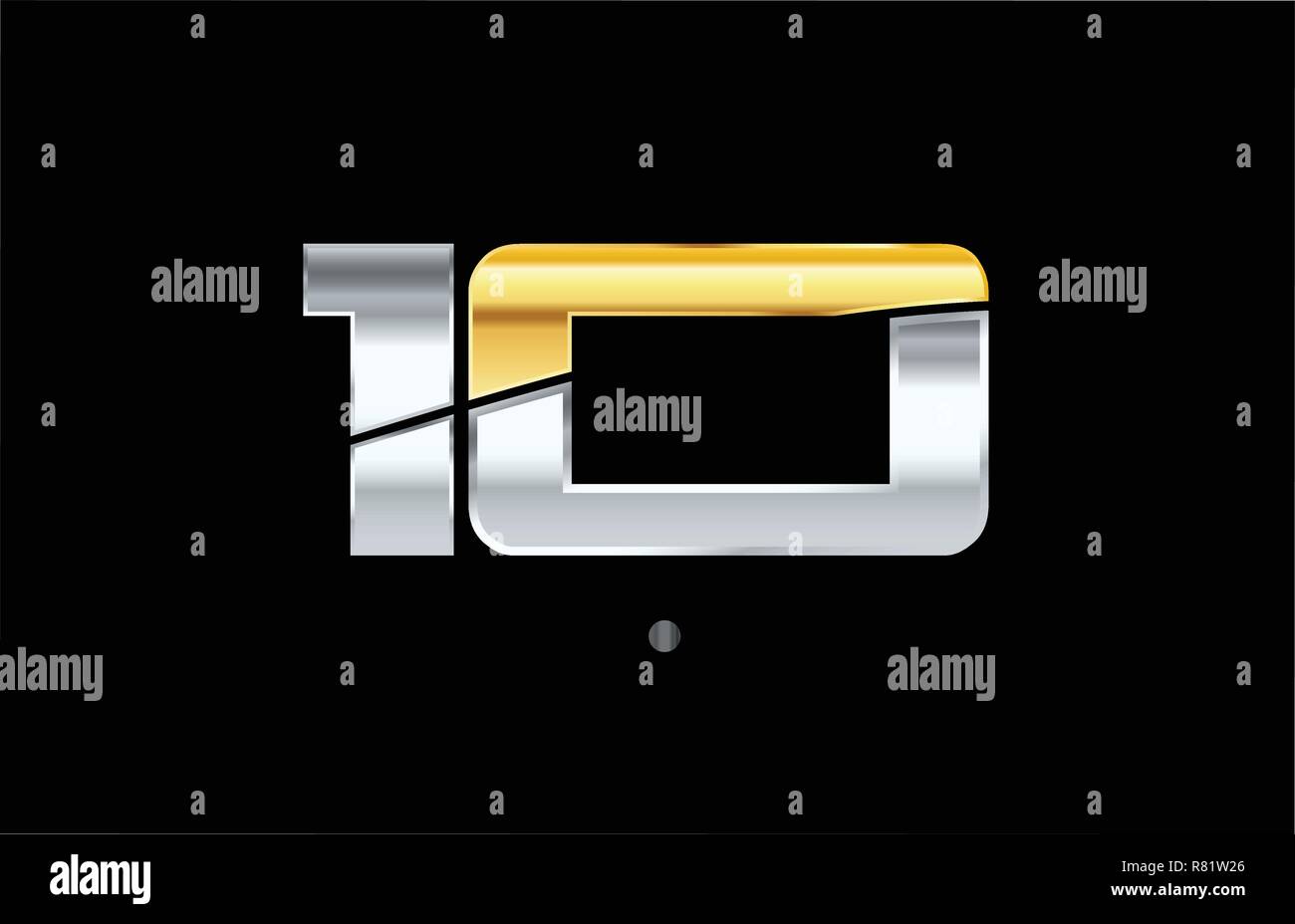 Golden metal number 10 hi-res stock photography and images - Alamy