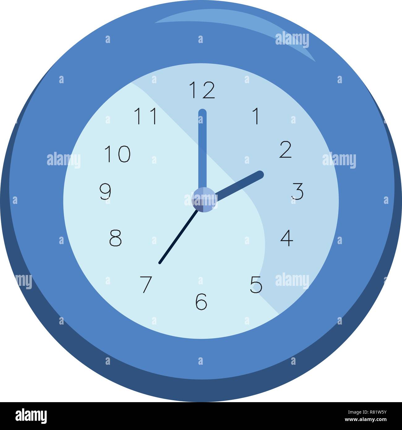 round clock accessory on white background vector illustration Stock ...