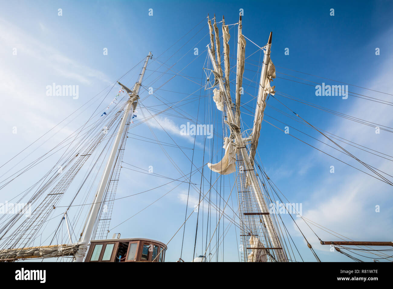 Bottom View of the mast main of Nave ITALIA, which at 61 meters is the ...