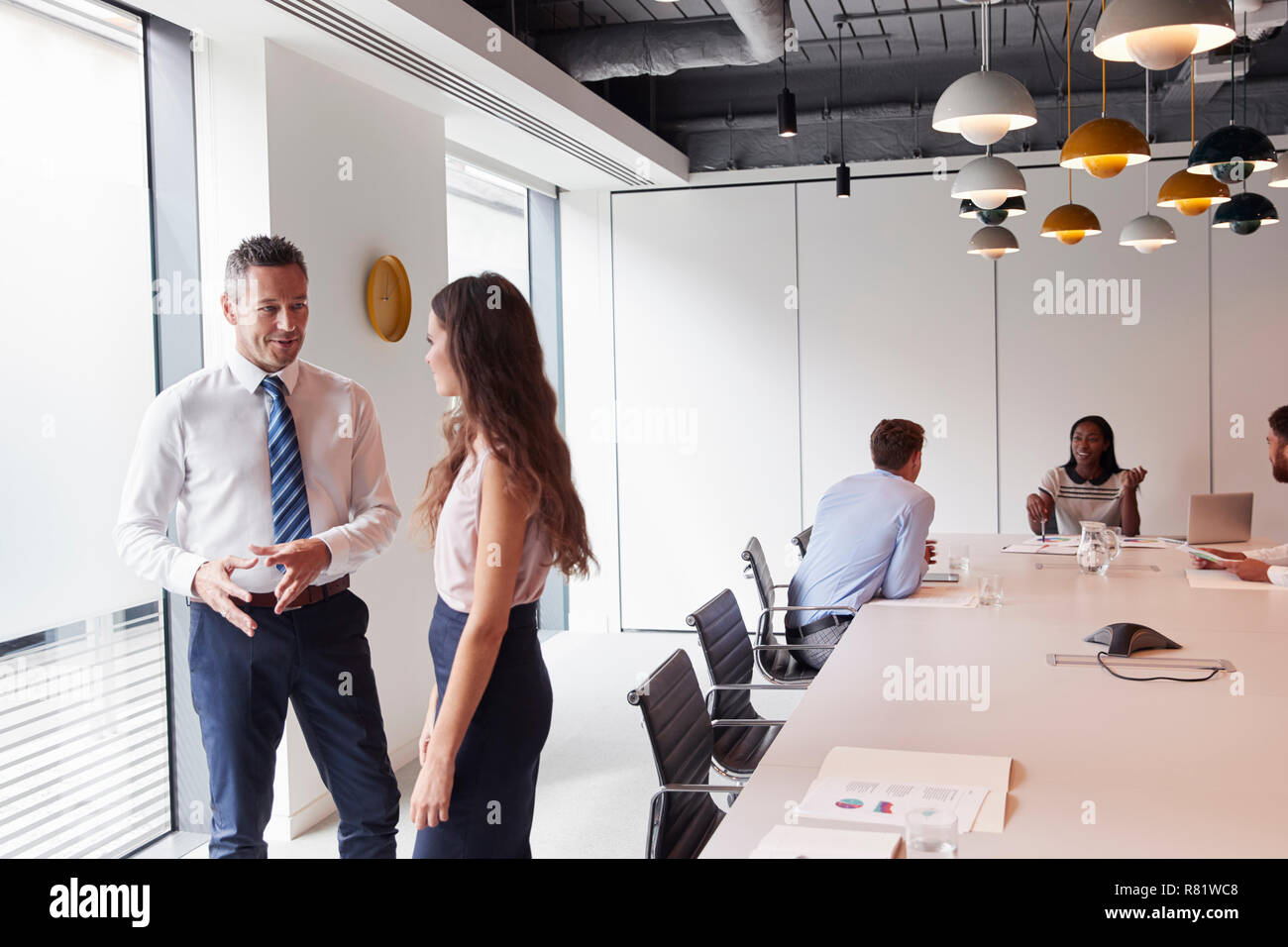 Modern boardroom table hi-res stock photography and images - Alamy