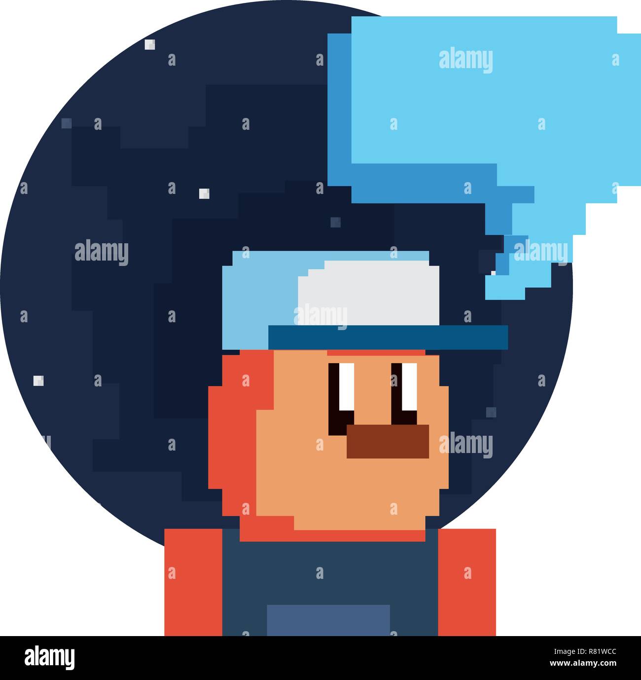 character speech bubble video game vector illustration Stock Vector ...