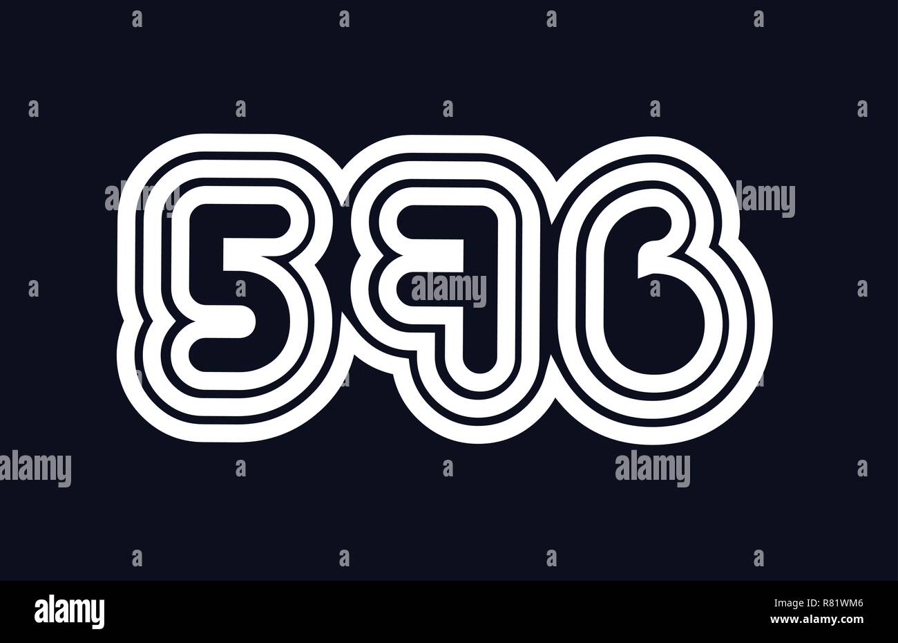 black and white number 576 logo design suitable for a company or ...