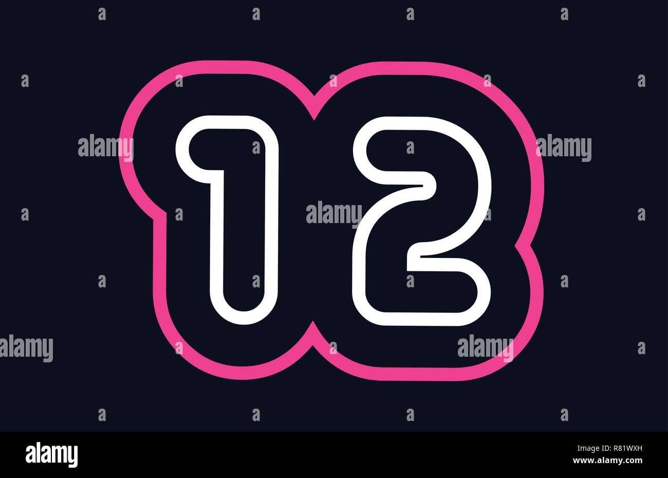 Number 12 logo hi-res stock photography and images - Alamy