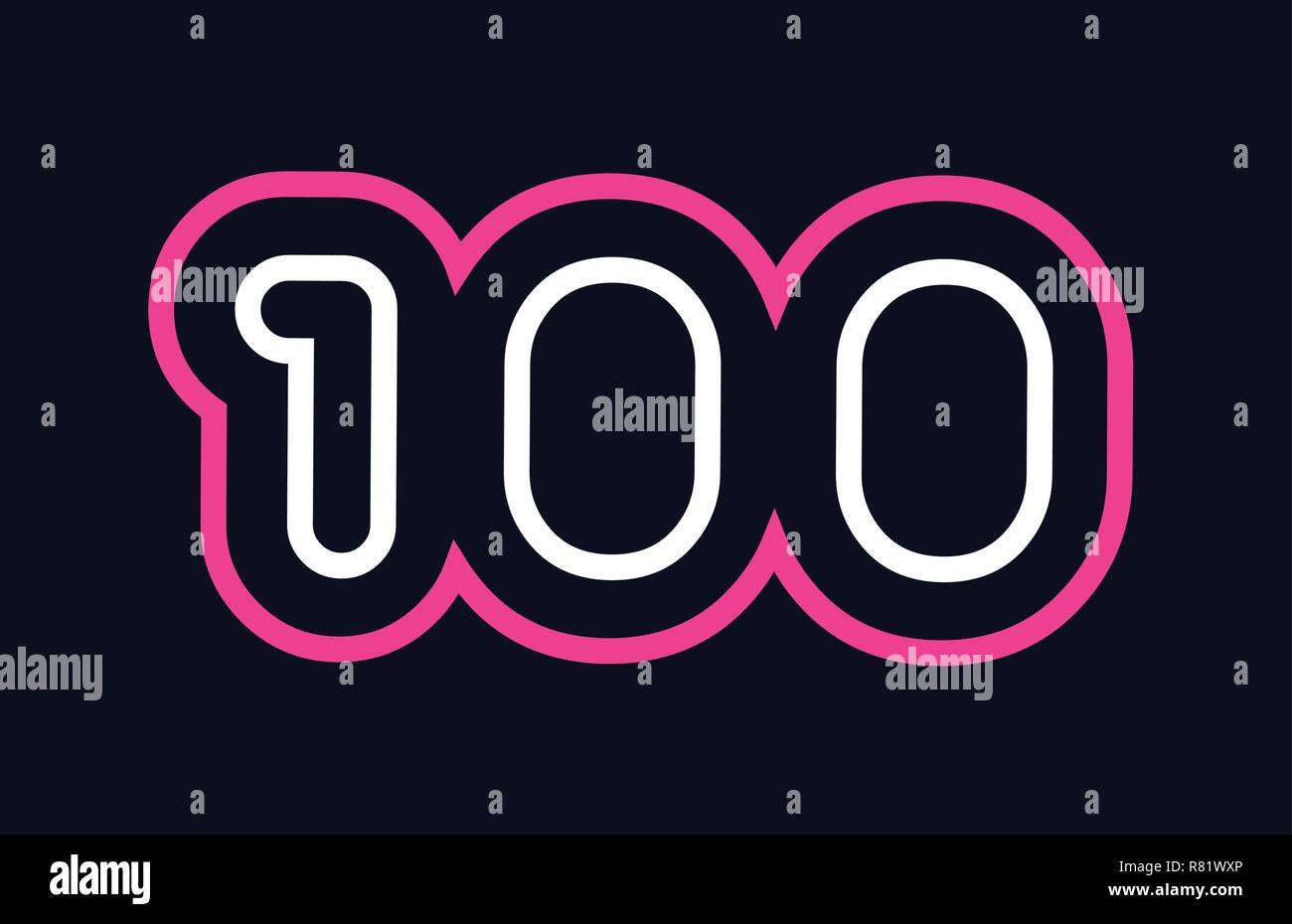 Number 100 vector vectors hi-res stock photography and images - Alamy