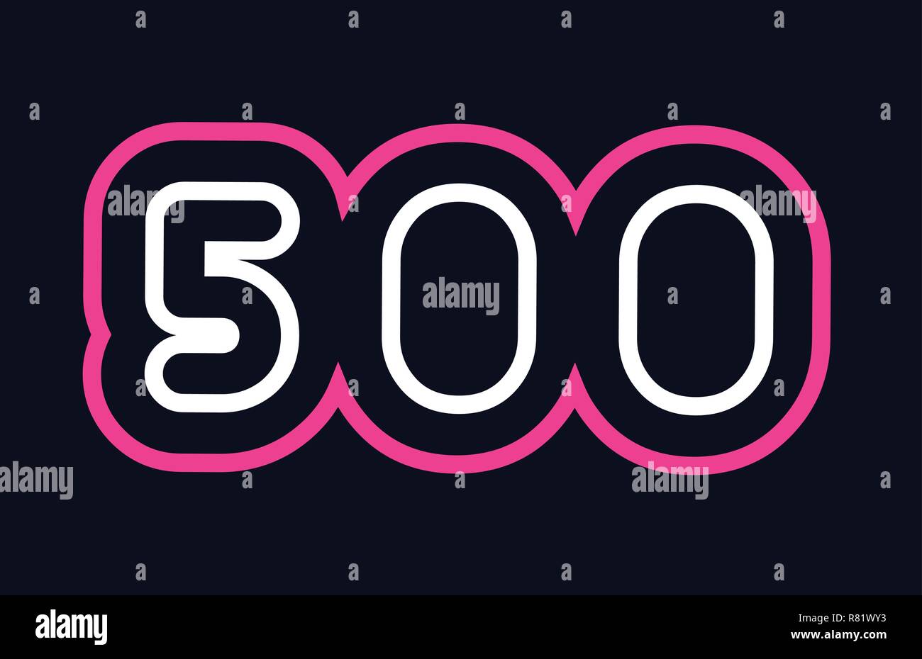 Number 500 Stock Vector Images - Alamy