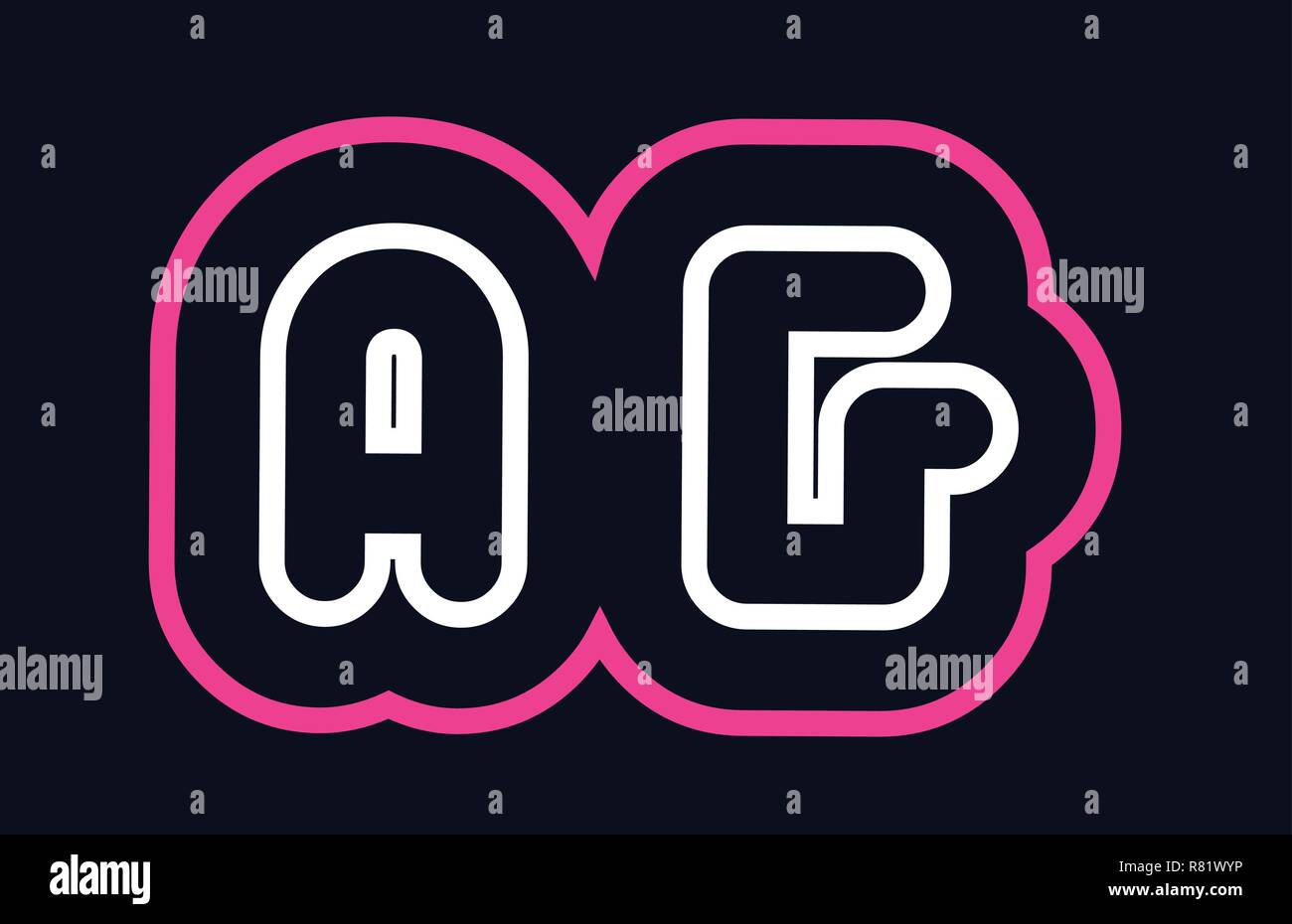 pink white blue alphabet combination letter ag a g logo design suitable ...