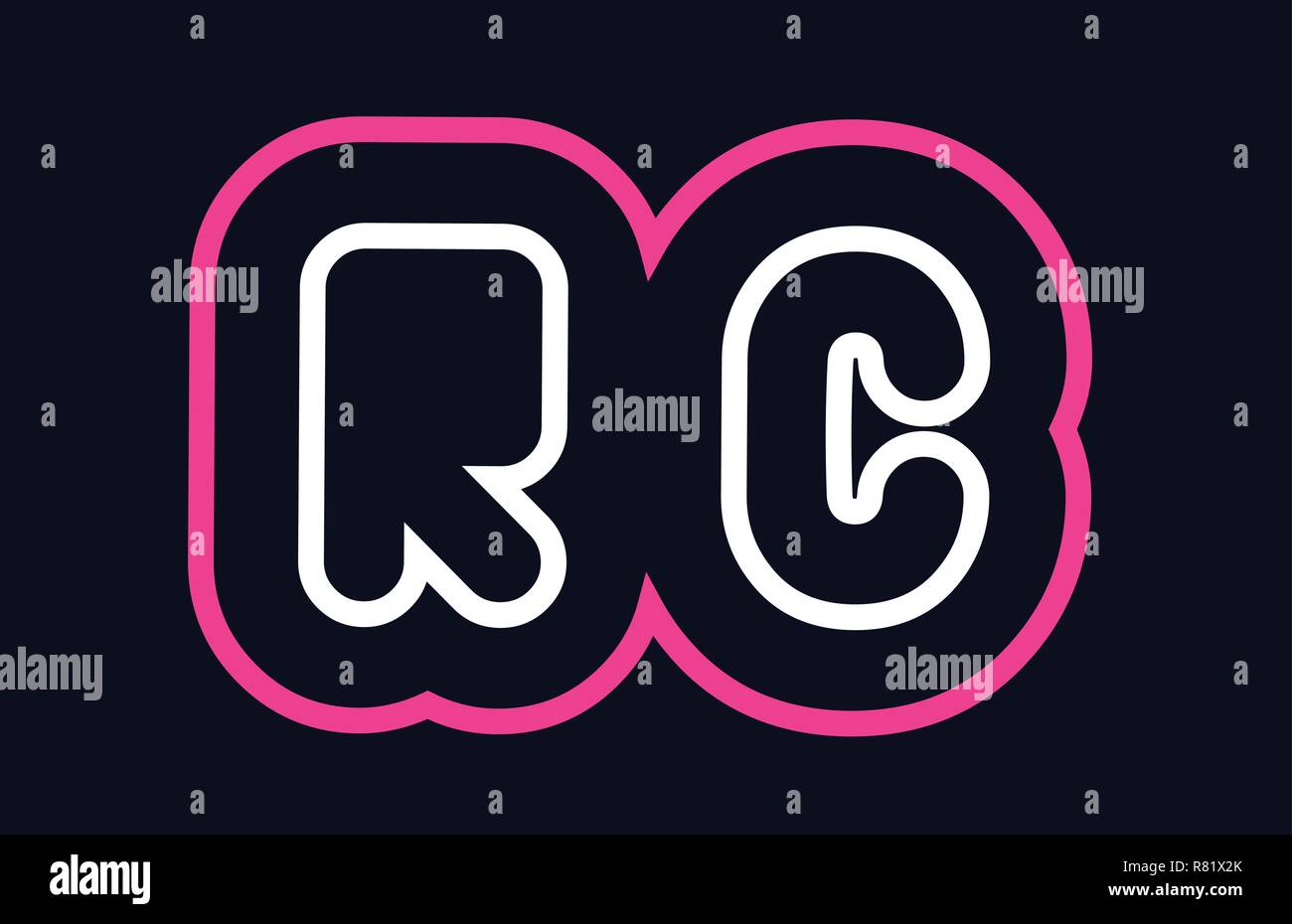 R c logo design hi-res stock photography and images - Alamy