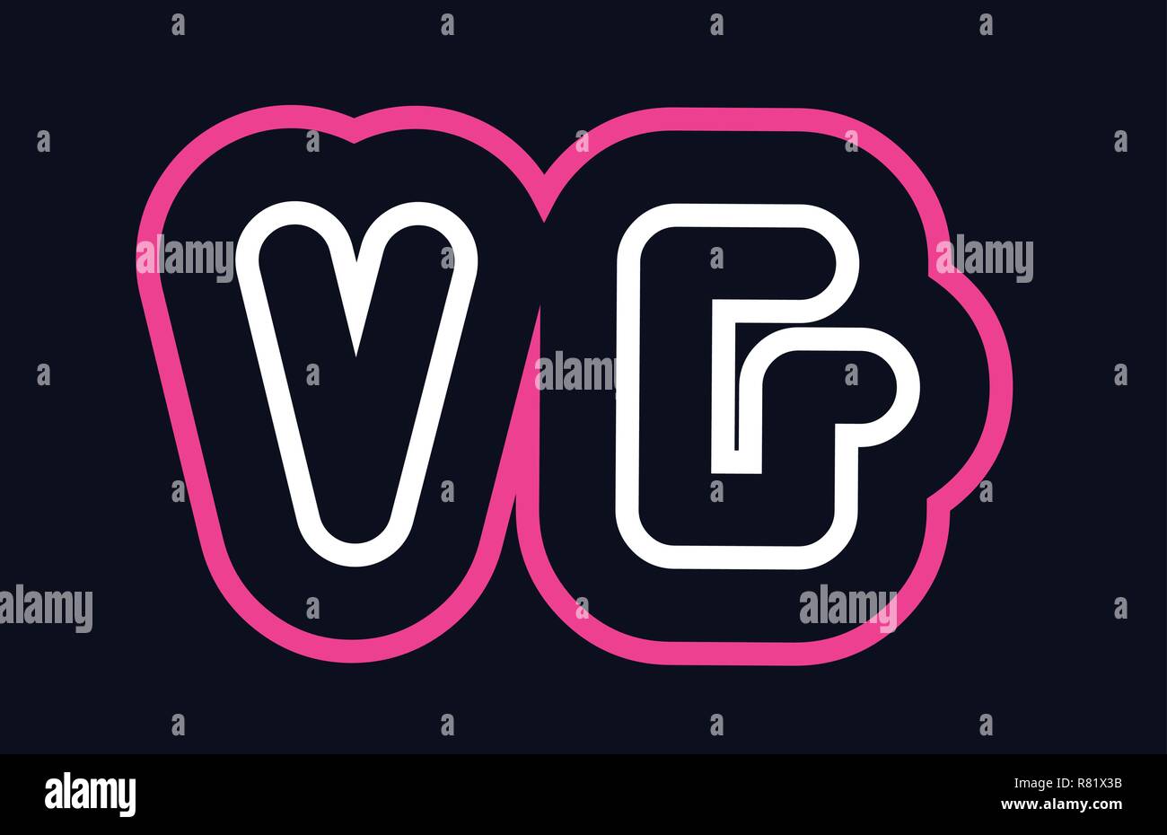 pink white blue alphabet combination letter vg v g logo design suitable ...