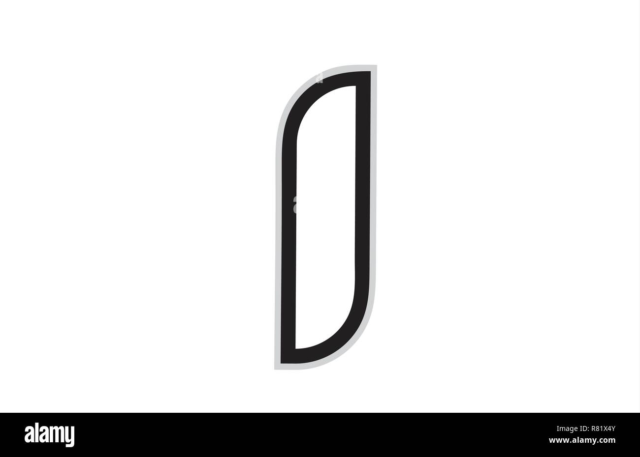 Design of black and white number 1 suitable as a logo for a company or ...