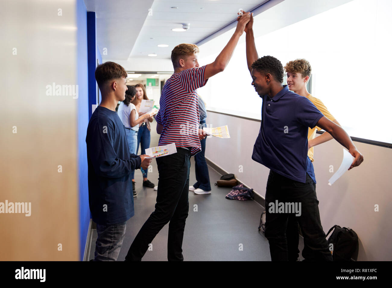 Celebrating exam results hi-res stock photography and images - Alamy
