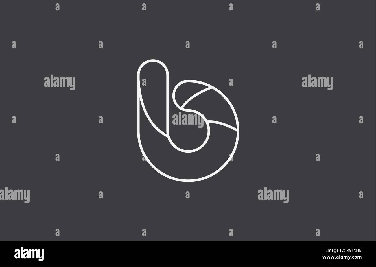 black white grey alphabet letter b logo design suitable for a company ...