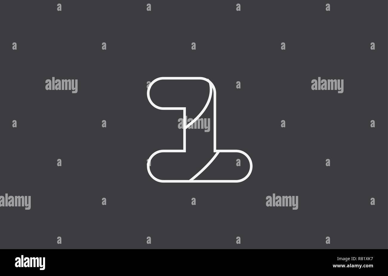 black white grey number 1 logo design suitable for a company or ...
