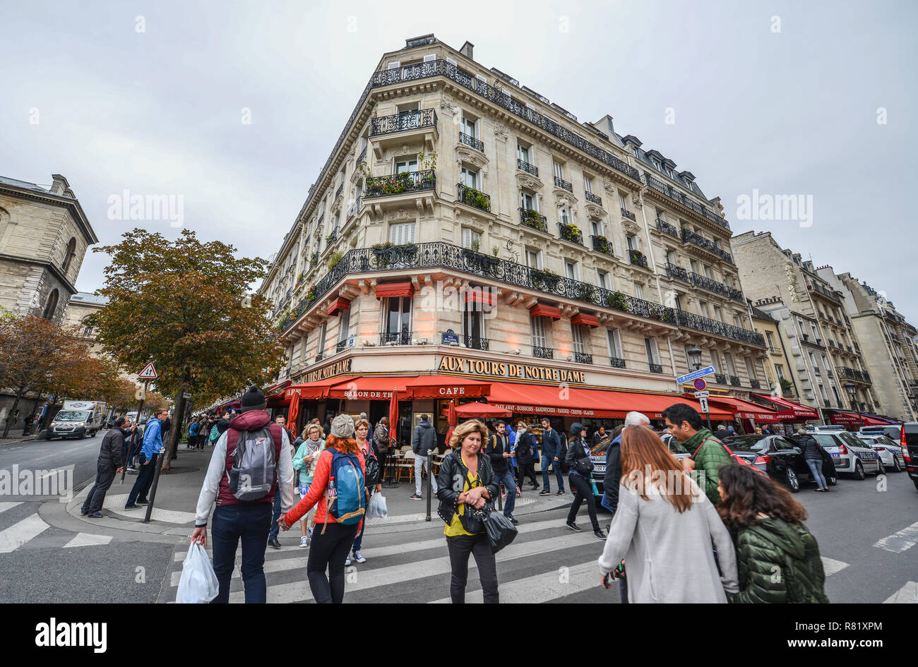 Paris, France - Oct 2, 2018. People on street in Paris, France. Paris ...