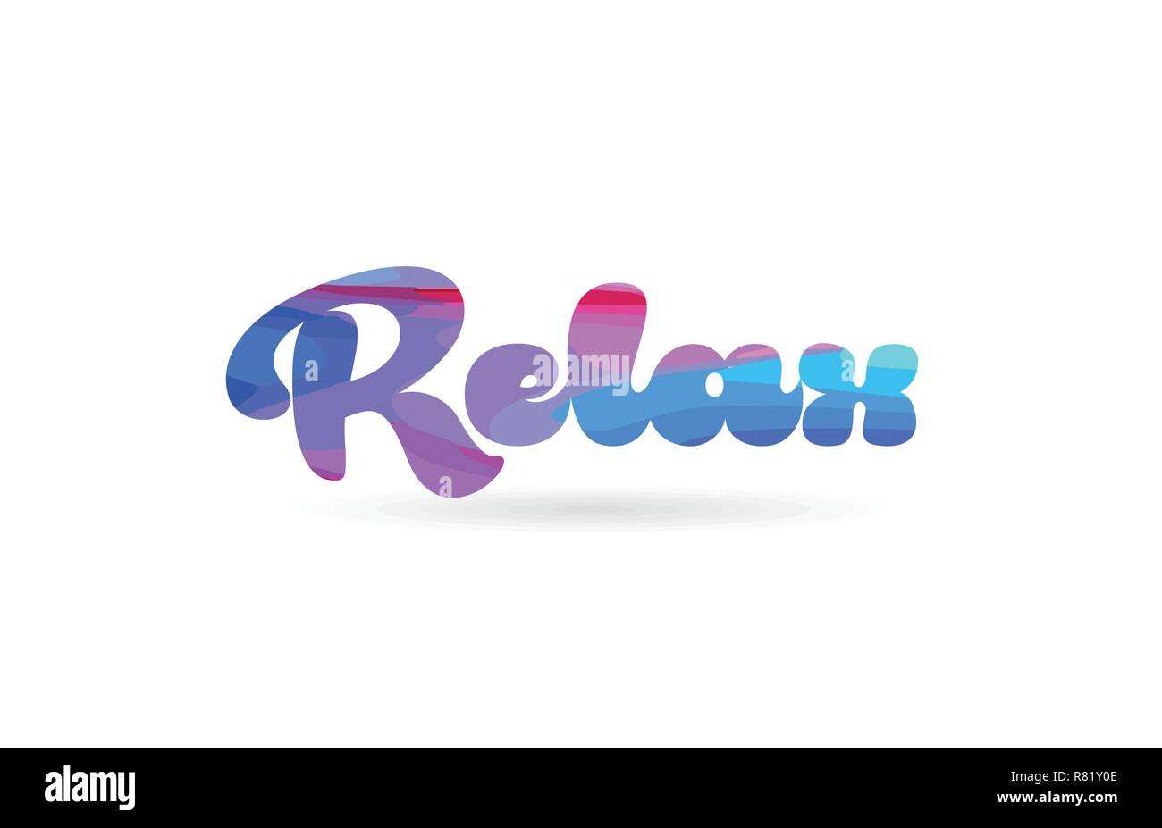 Relax word pink blue Stock Vector Images - Alamy
